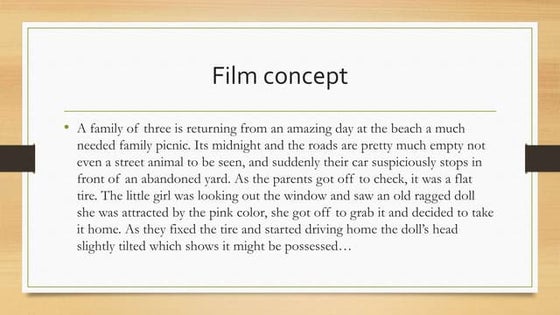 Film concept | PPT