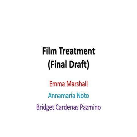 Shooting schedule (final draft) | PPTX