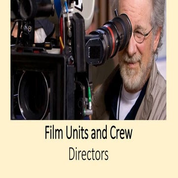 Film units and crew | PPTX