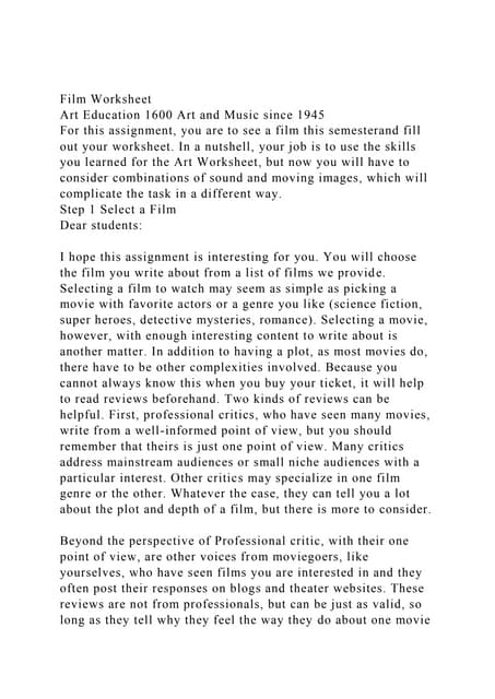 How to write a theater report | DOC | Screenwriting | Content Production