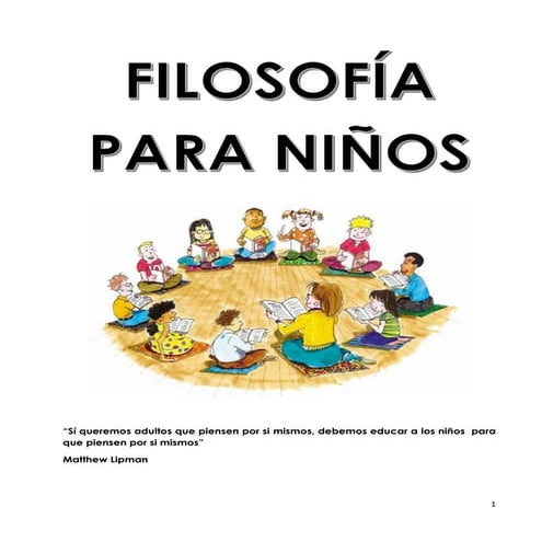 Filosofía para niños. upn | PDF