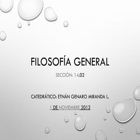 Filosofia General | PDF