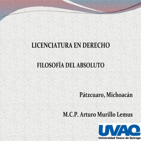 Filosofia del absoluto | PPT