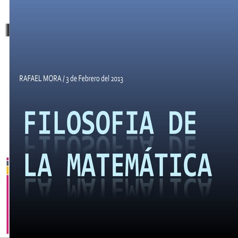 Filosofia de la matemática | PPT