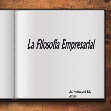 Filosofia empresarial | PPTX