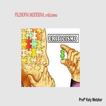 Filosofia moderna: Criticismo | PPTX