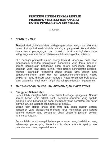Macam relay proteksi | DOC
