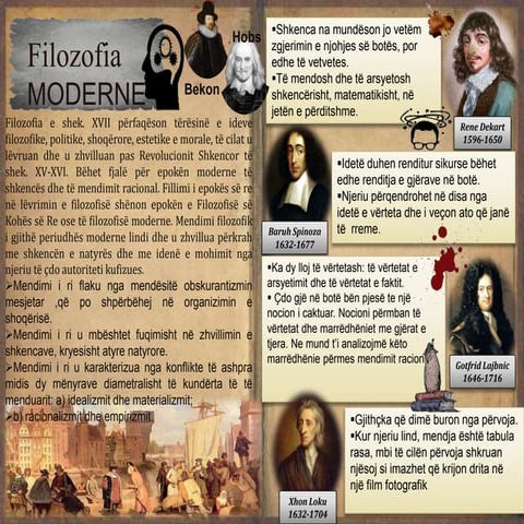 Projekt "Filozofi": Filozofia Moderne | PPTX