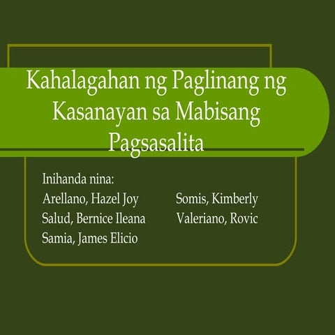 PAGSASALITA | PPT