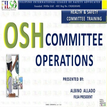 FILSA Training on OSH Committee Operations | PDF