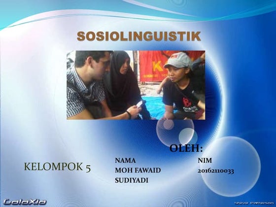 Variasi bahasa -Sosiolinguistik (S1) | PPTX