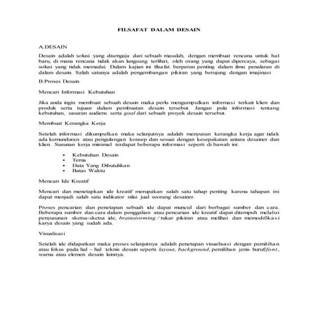 Filsafat dalam desain | DOCX