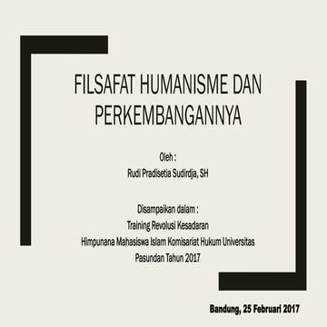 Filsafat humanisme dan perkembangannya | PDF