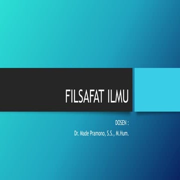 Filsafat ilmu | PPT