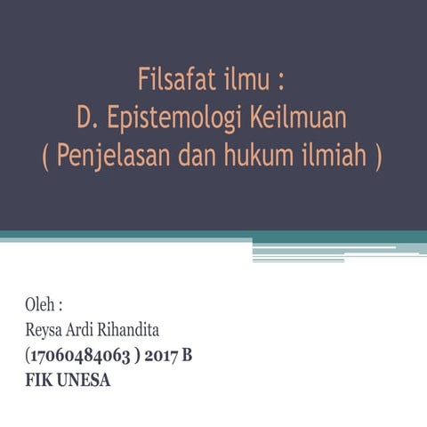 Filsafat ilmu | PPT