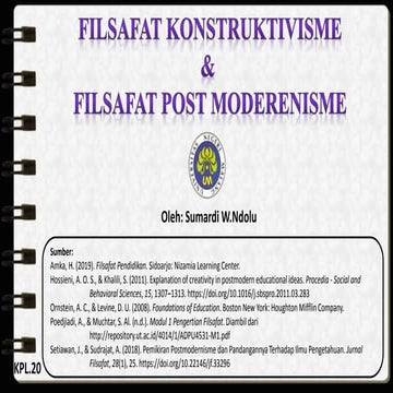 Filsafat konstruktivisme & filsafat post modernisme | PPTX