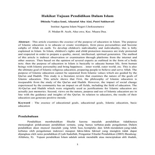 Filsafat pendidikan (Hakikat Tujuan Pendidikan Dalam Islam).pdf