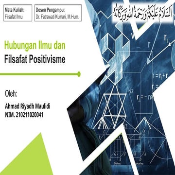 Filsafat Positivisme dan Ilmu Pengetahuan | PPTX