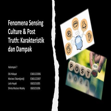 filsafat sosial post truth_karakteristik dan dampak | PPTX