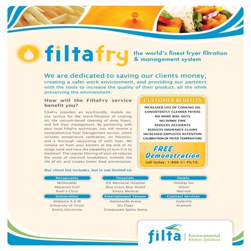 FiltaFry Franchise Information - Green Franchise | PDF