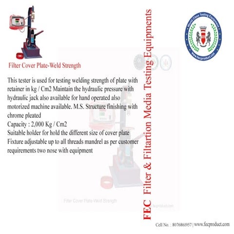 Filter cover plate weld strength copy | PPT