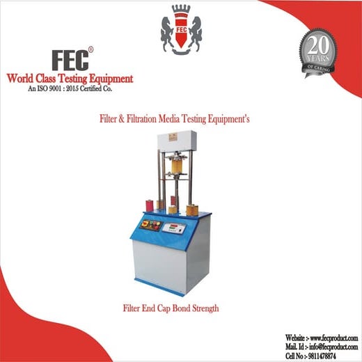 Testing/Manufacture/Filter end cap bond strength | PPT
