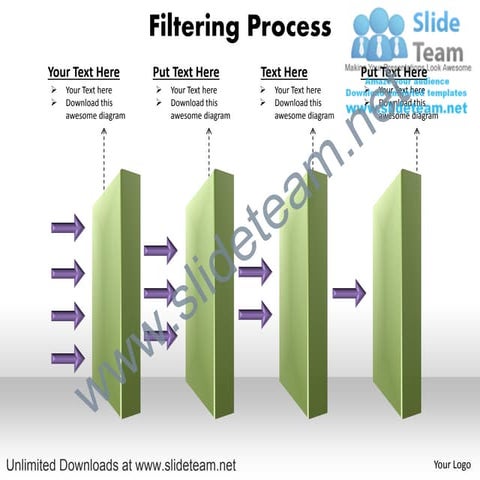 Filtering process powerpoint slides presentation diagrams templates | PPT