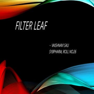 Filter leaf | PPTX