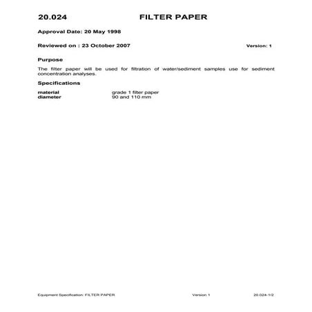 Filter paper | PDF