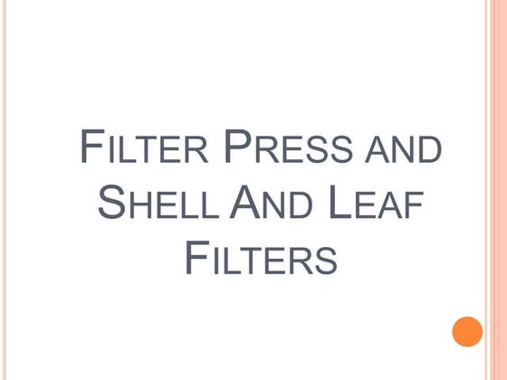 Filter leaf | PPT