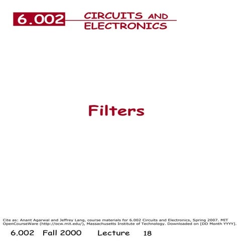 Filters | PDF