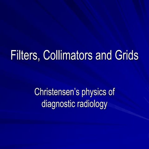 The control of scattered radiation | PPTX