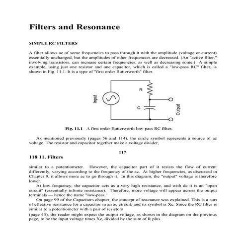 Filters and resonance | DOC