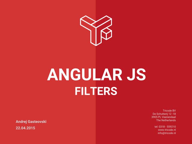 Angularjs Filters Pdf