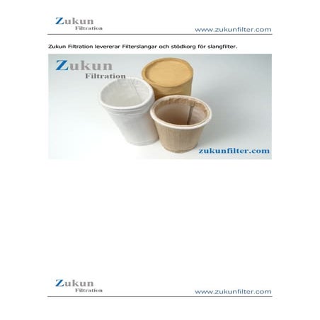 Filterslangar för stoftavskiljare Zukun Filtration | PDF