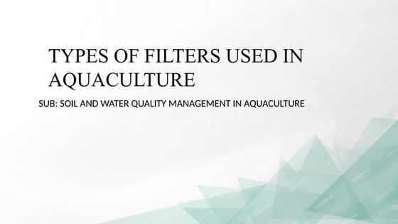 Rapid sand filter | PPT