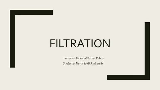 Filtration | PPT
