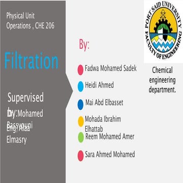 Filtration process (introduction) and its application. | PPT
