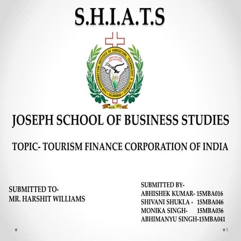 tourism finance corporation of india | PPTX