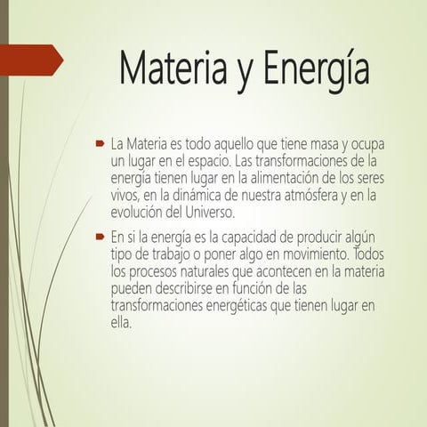 Materia y Energia | PPTX