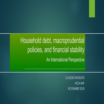 Household debt, macroprudential policies, and financial stability | PDF