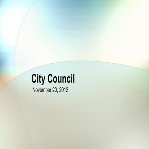 City Council November 20, 2012 tmrs cola | PPT