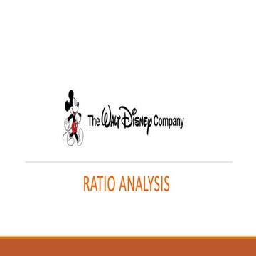 Financial ratio of world Disney , different | PPT