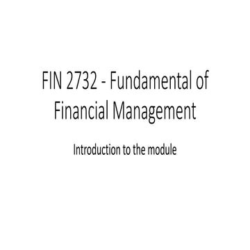 Financial management | PDF