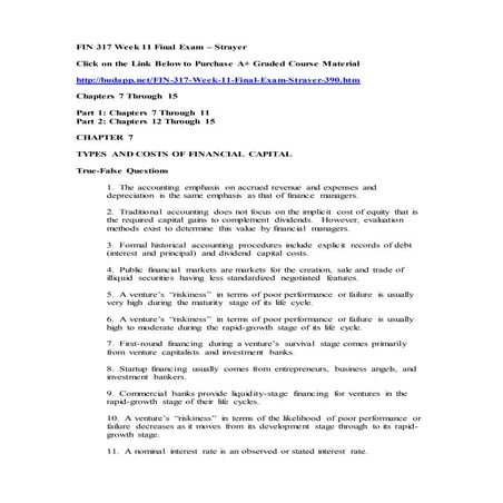 Bus 230 week 11 quiz | DOCX