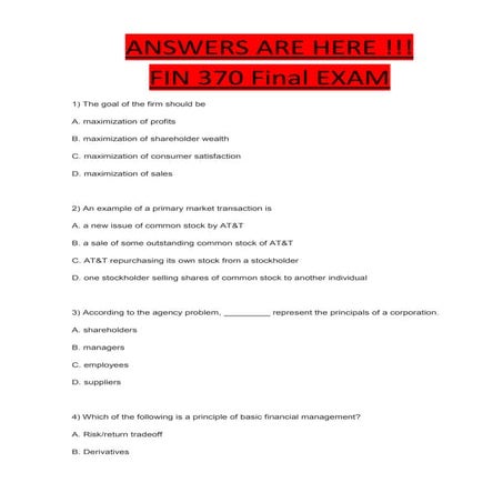 Cma practice questions-part-2 | PDF