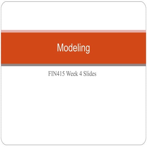 Fin415 Week 4 Slides | PPT