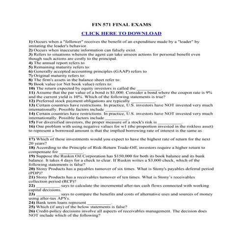 Mkt 571 final exams | DOCX