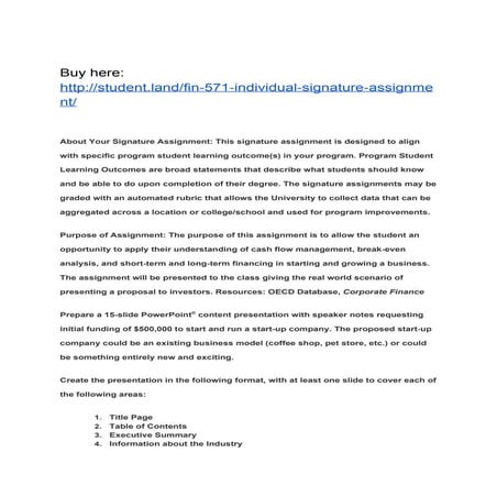 FIN 571 Individual Signature Assignment | PDF