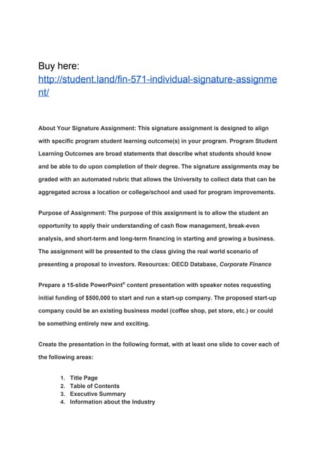 FIN 571 Week 6 Individual Signature Assignment | PDF | Business ...